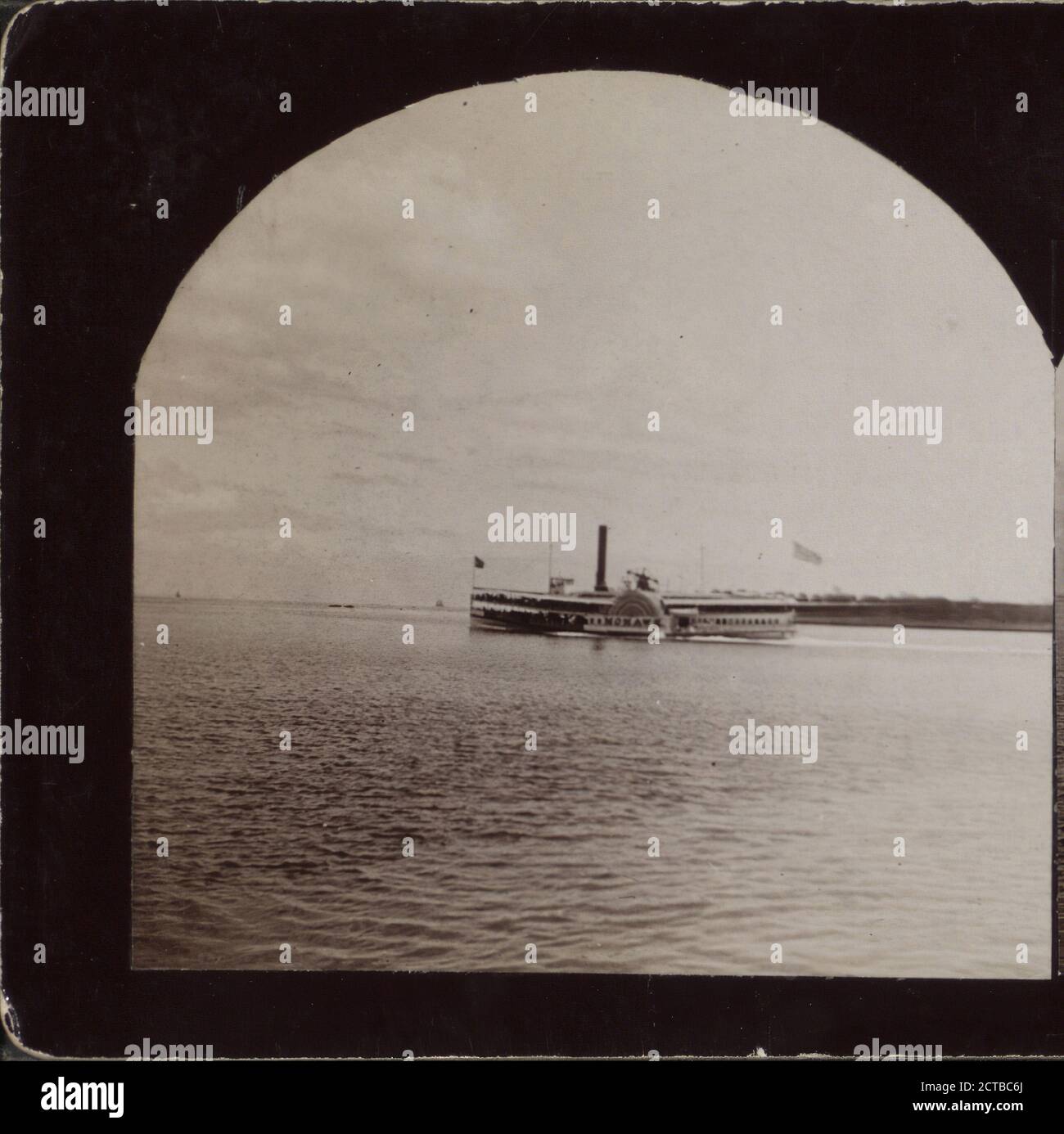 View of the steamer 'Mohawk,' Hudson River, Lona Island., Lock, James G ...