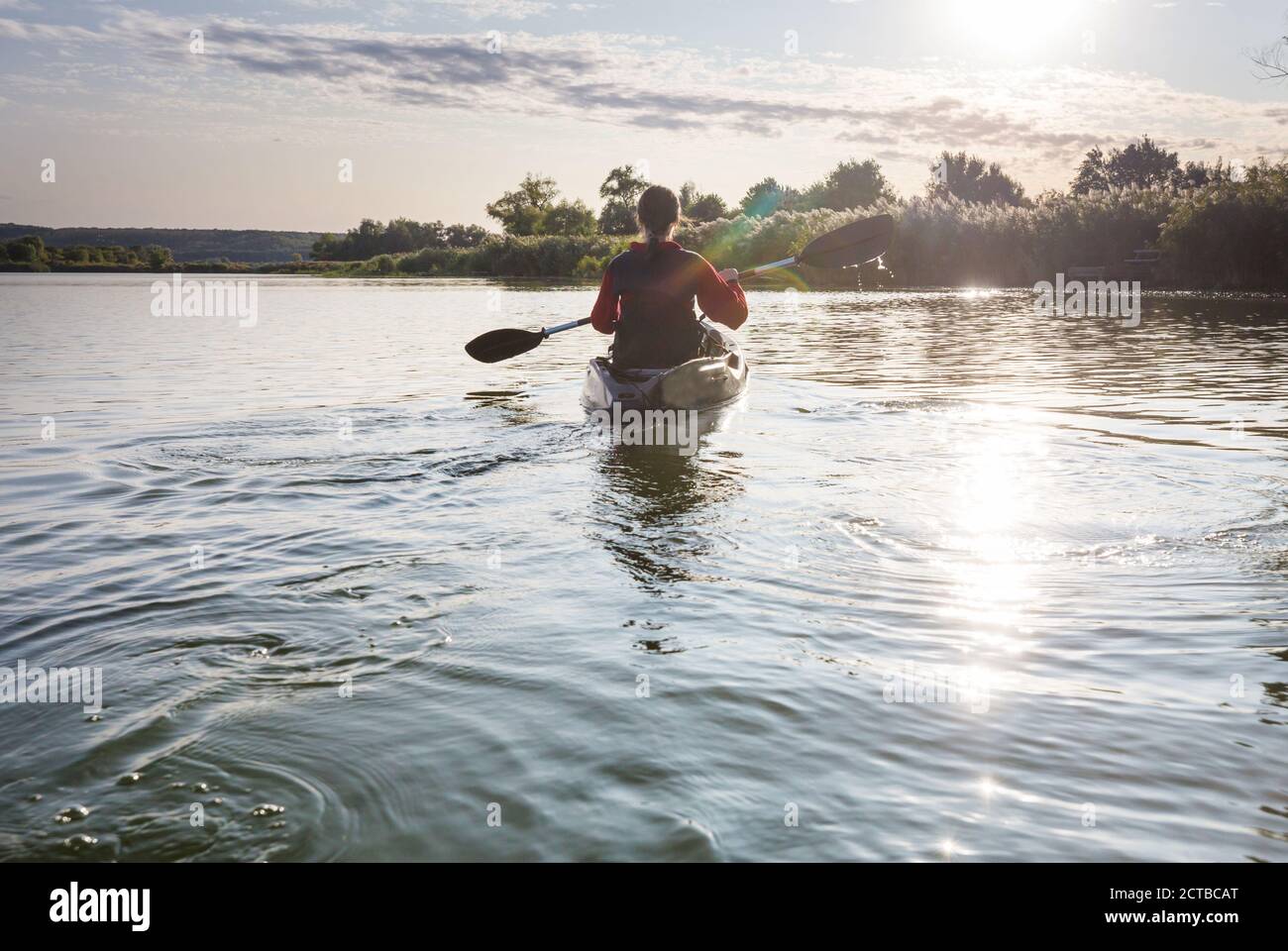 kayaking in river in the summer season Stock Photo - Alamy