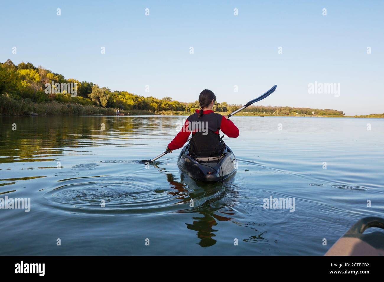 kayaking in river in the summer season Stock Photo - Alamy