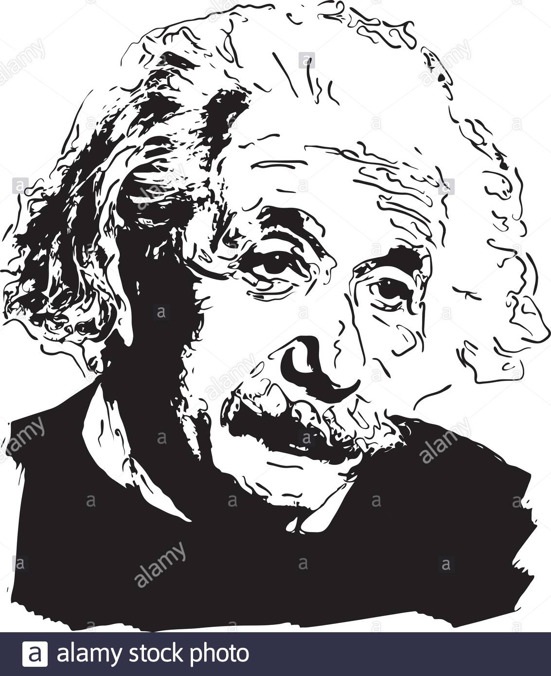 Albert Einstein Line Drawing High Resolution Stock Photography and ...