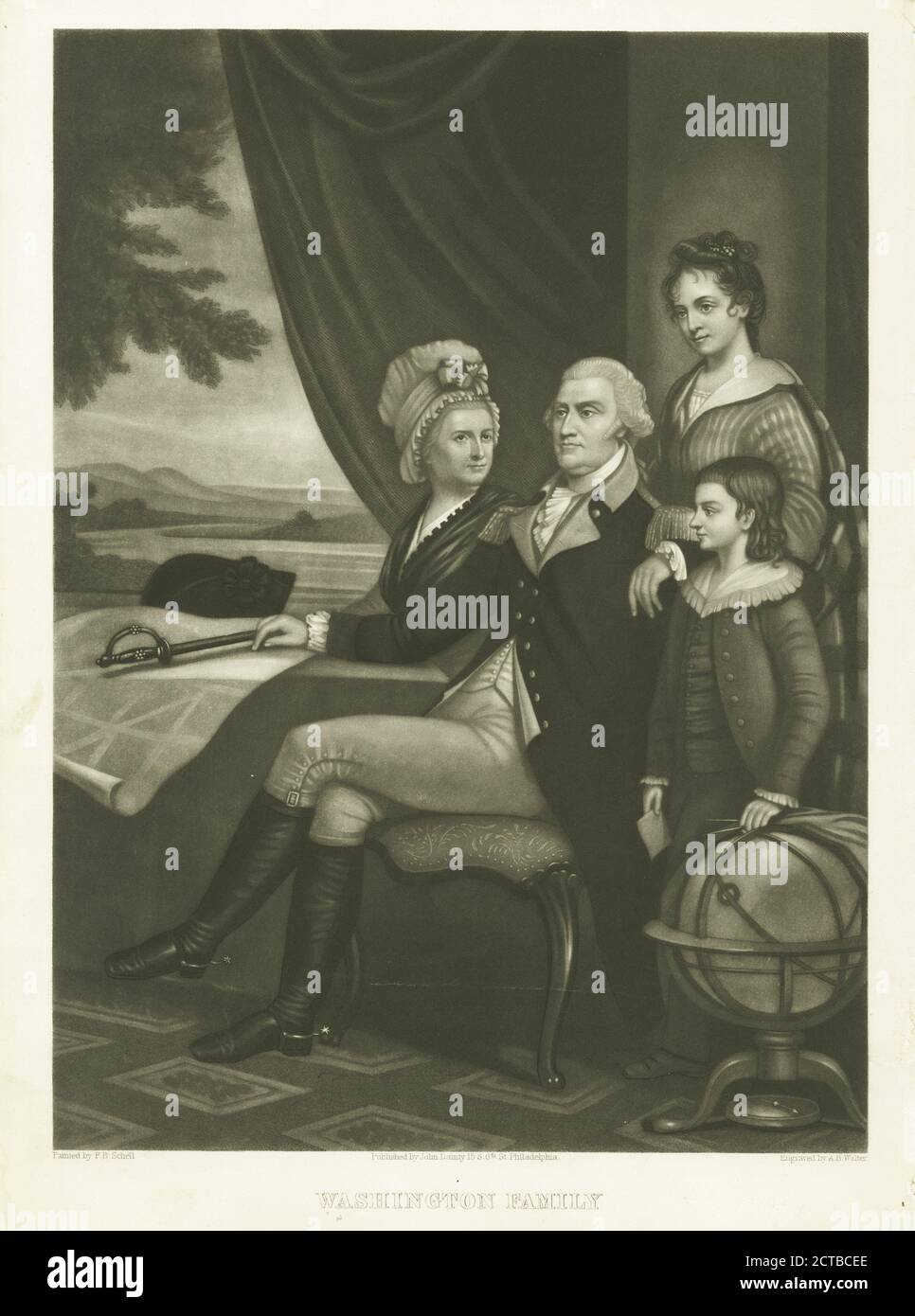Washington family, still image, Prints, 1775 - 1890 Stock Photo - Alamy