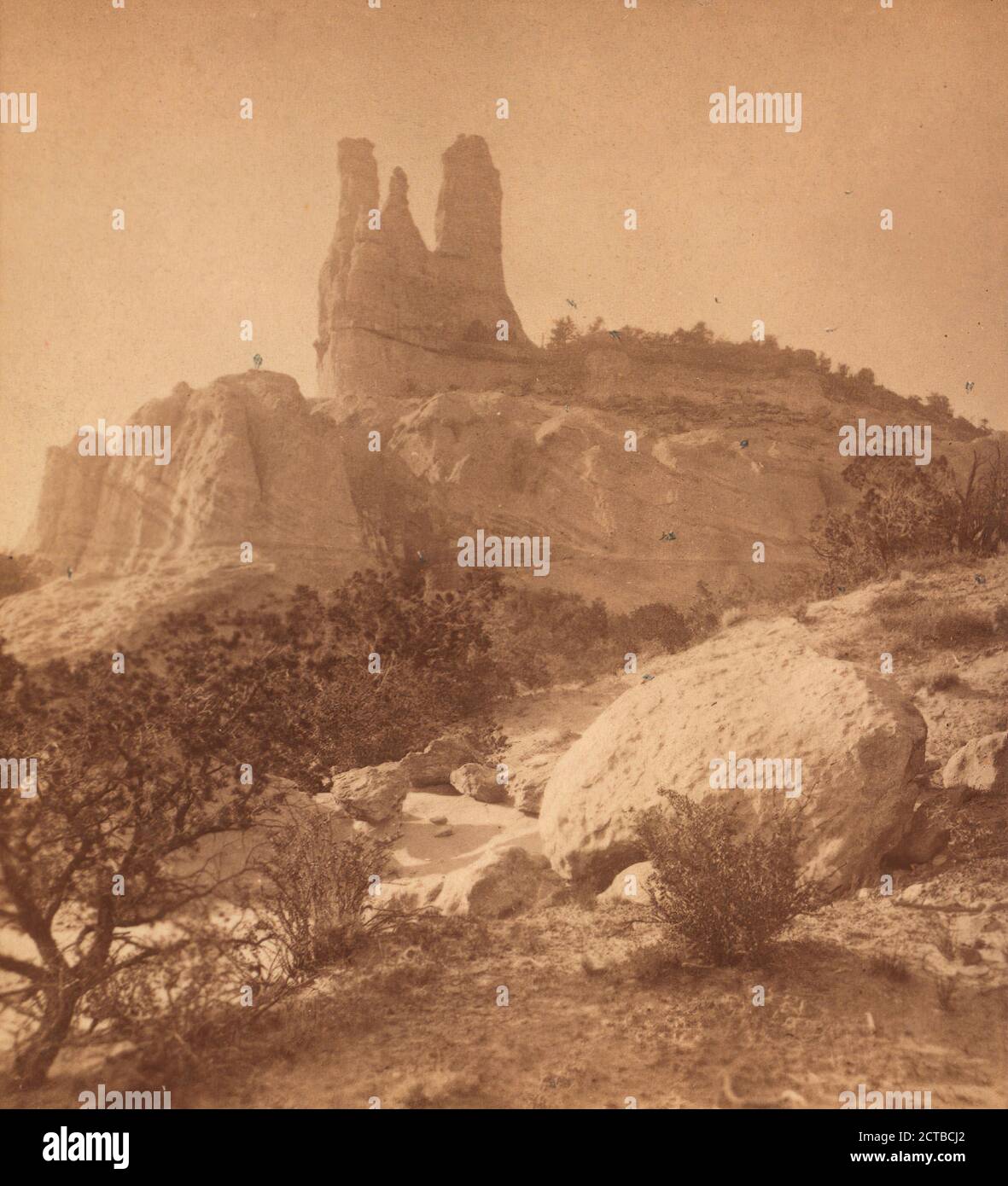 Navajo church rock., Wittick, Ben (1845-1903), New Mexico Stock Photo ...