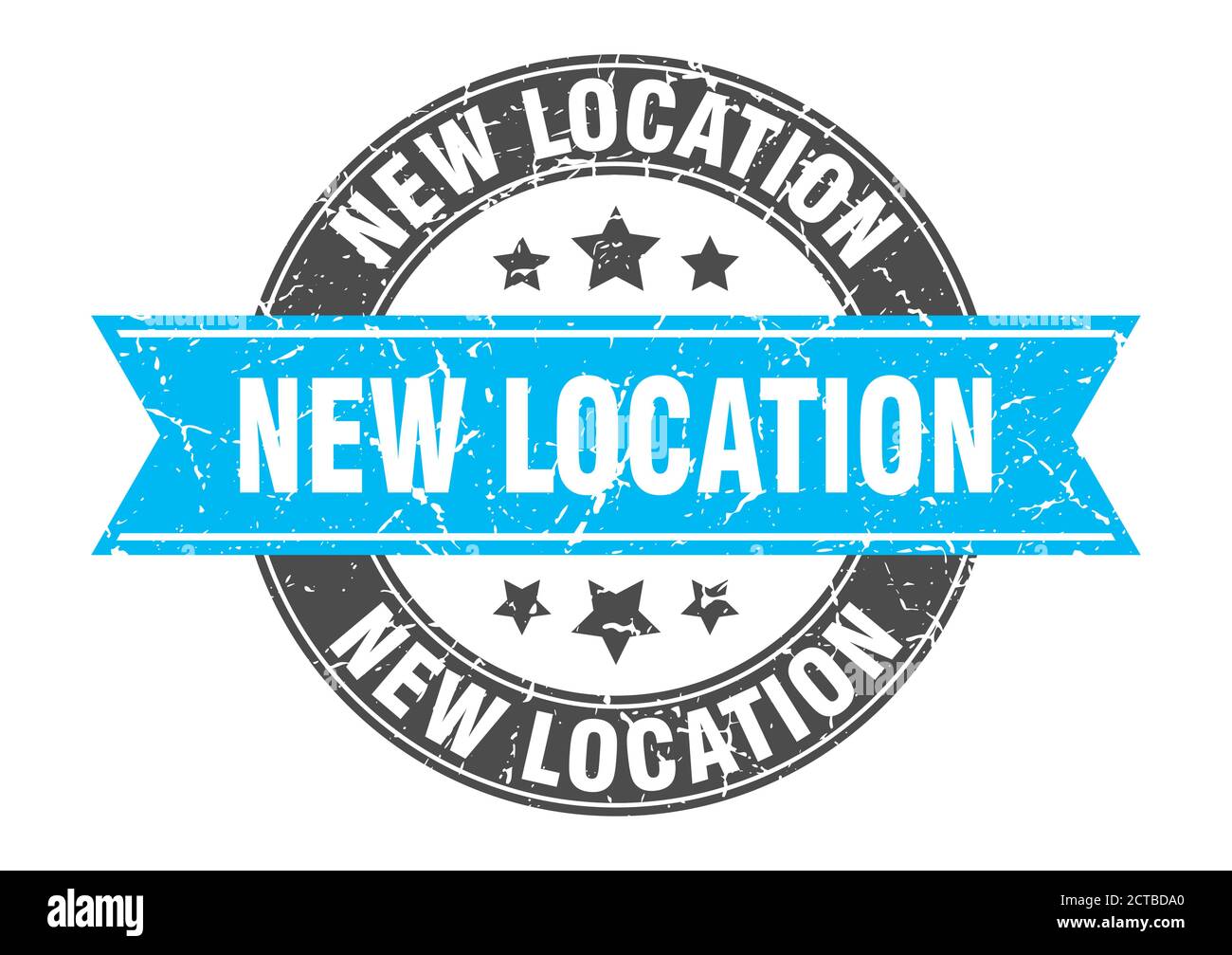 new location round stamp with ribbon. sign. label Stock Vector Image ...