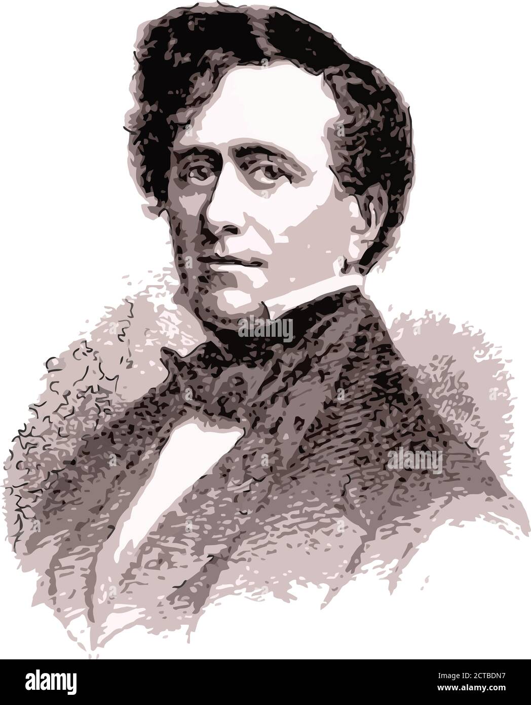 Vector portrait of president Franklin Pierce. Franklin Pierce (1804 ...