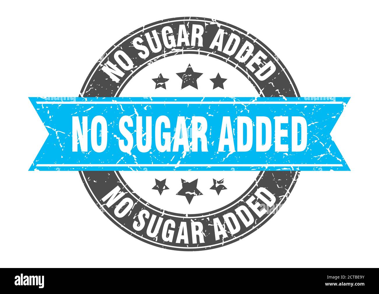 no sugar added round stamp with ribbon. sign. label Stock Vector Image ...