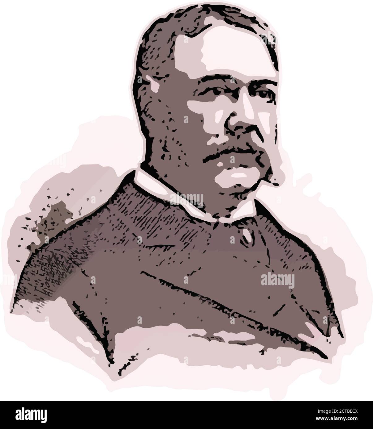 Vector portrait of president Chester Alan Arthur. Chester Alan Arthur ...