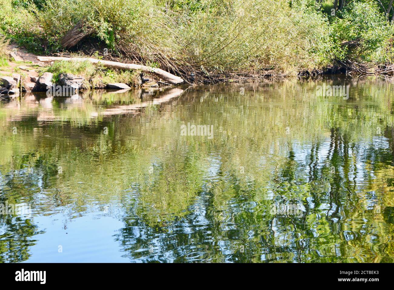 The Usk River in Abergavenny, ancient bridge spanning the river which ...