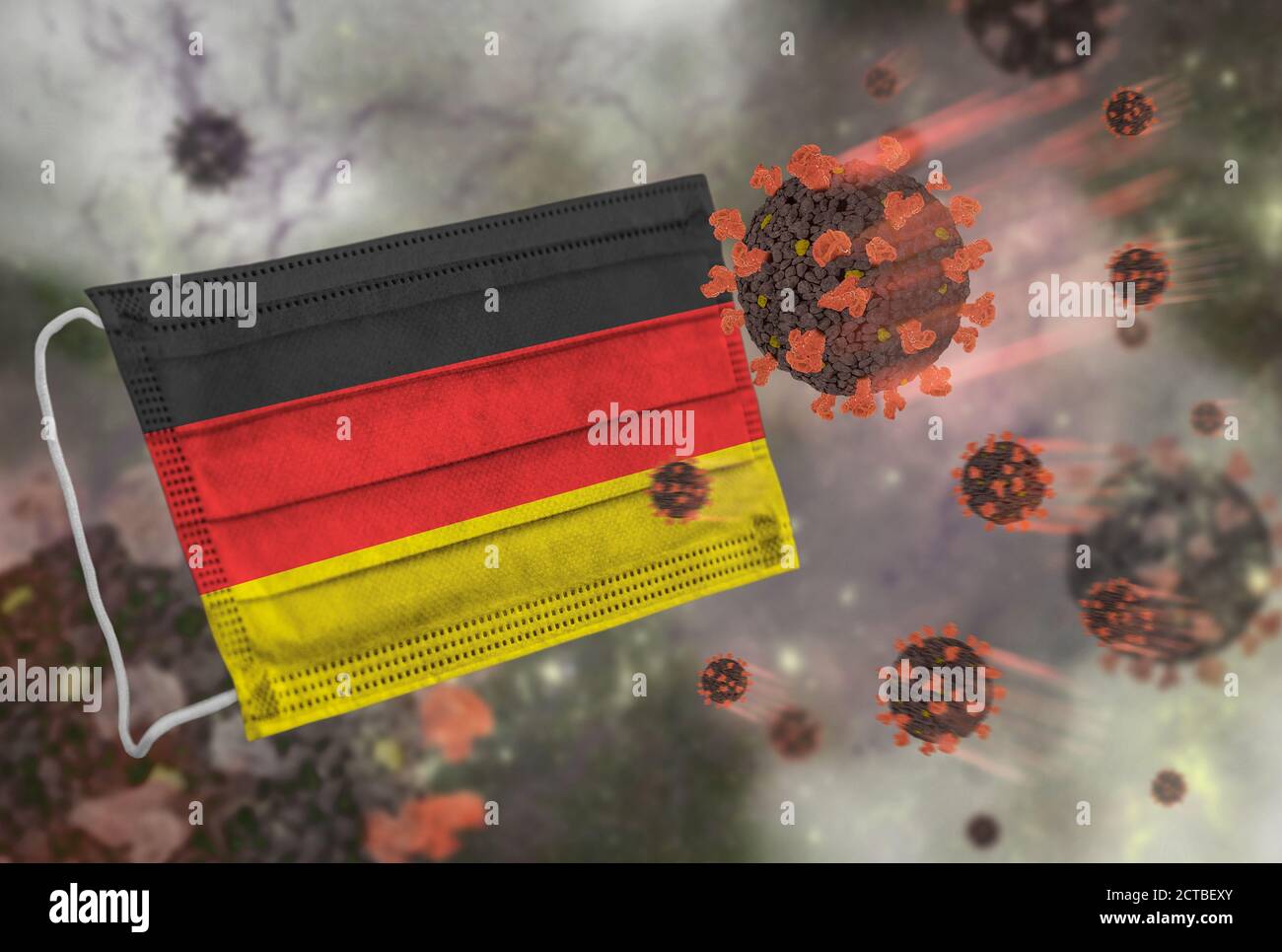 Face mask with flag of Germany, defending coronavirus Stock Photo - Alamy
