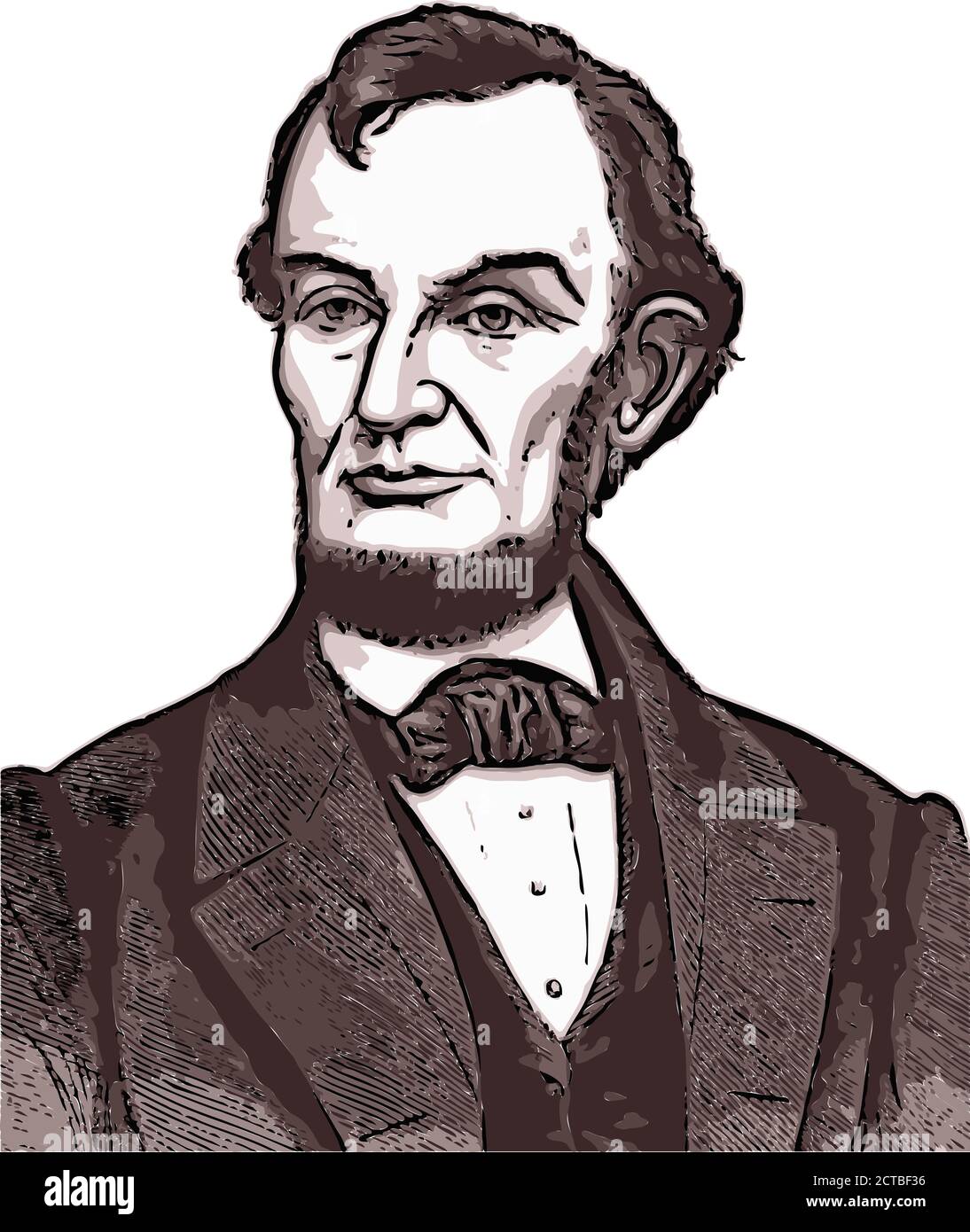 Vector portrait of president Abraham Lincoln. Abraham Lincoln (1809 ...