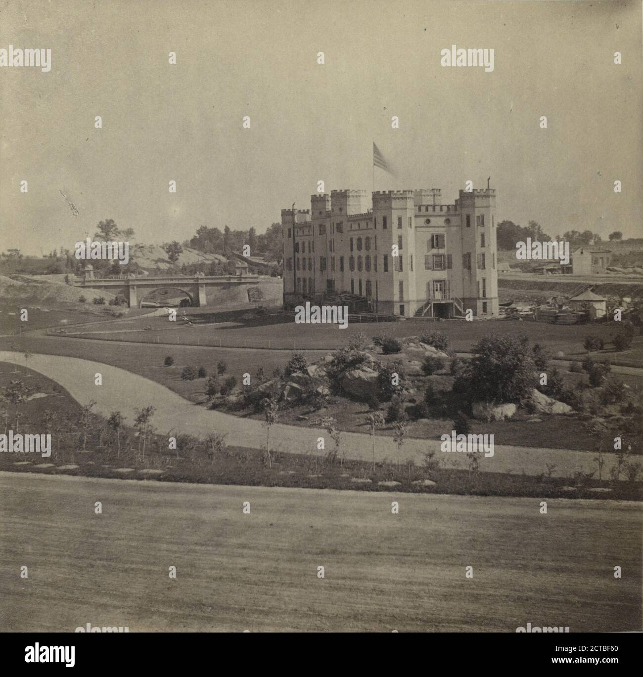 View of arsenal from 5th Avenue Road., still image, 1862, Prevost ...