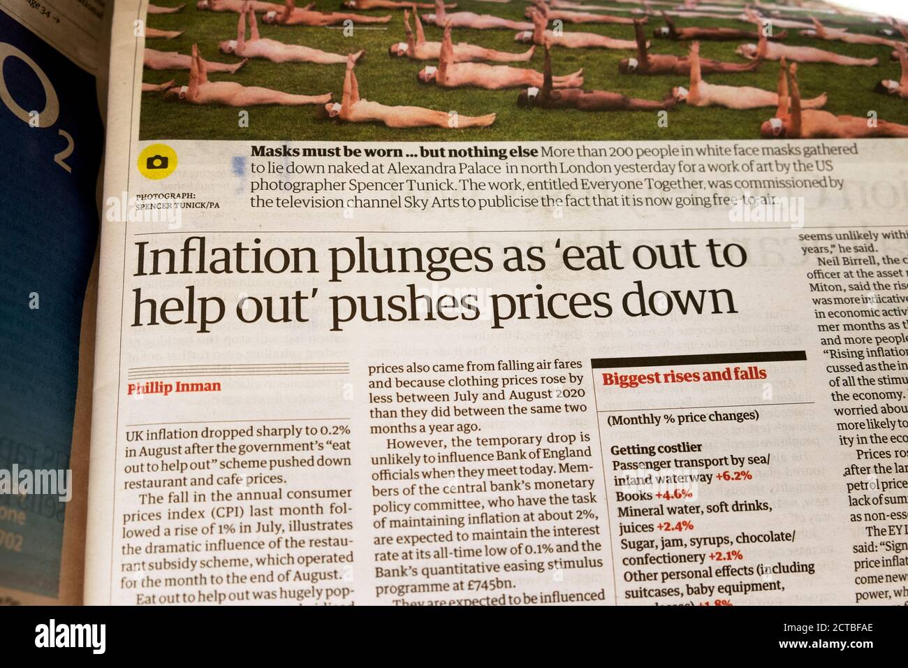 "Inflation plunges as 'eat out to help out' pushes prices down" inside ...