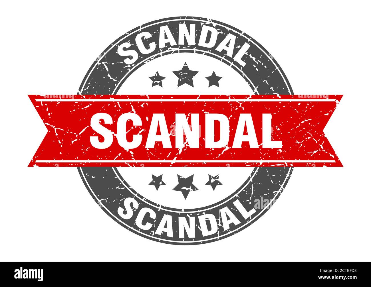 scandal round stamp with ribbon. sign. label Stock Vector Image & Art ...
