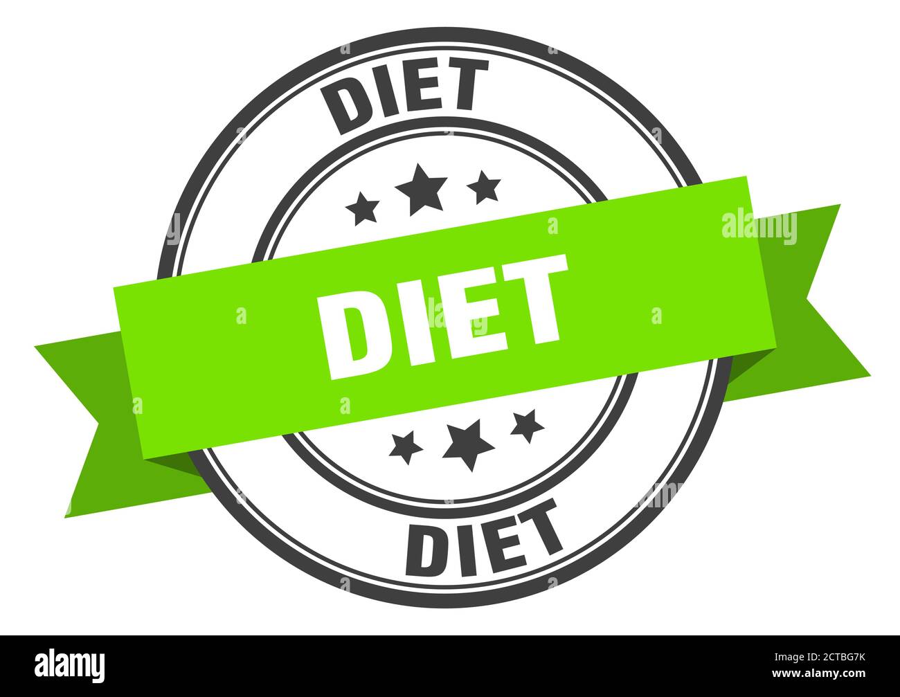 diet label sign. round stamp. ribbon. band Stock Vector Image & Art - Alamy