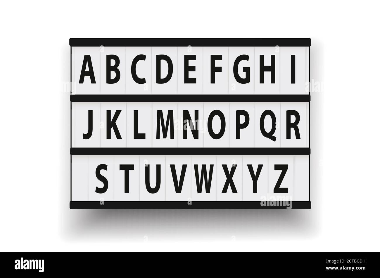 Light box isolated on white background vector illustration. Light box ...