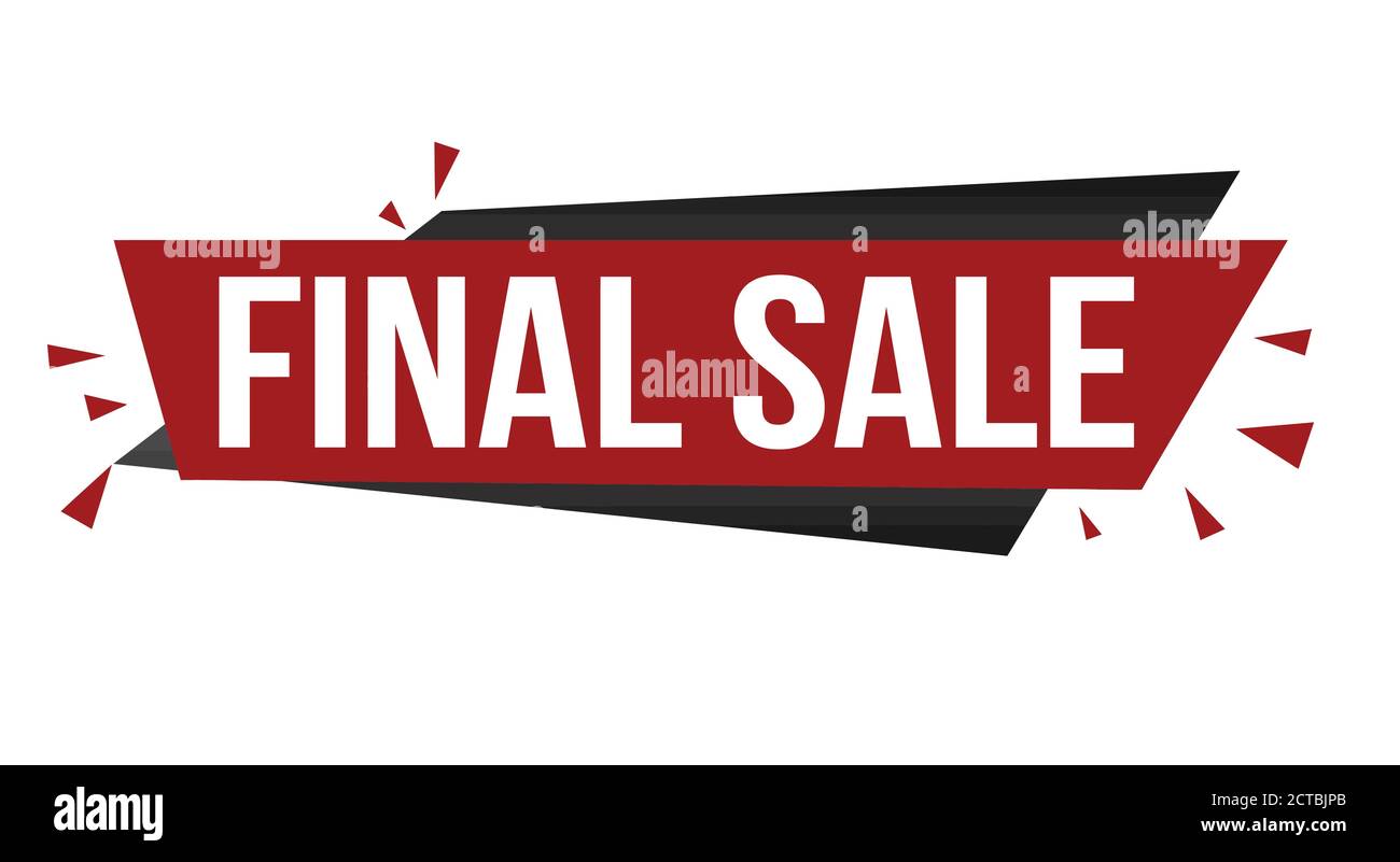 Final sale banner design on white background, vector illustration Stock ...