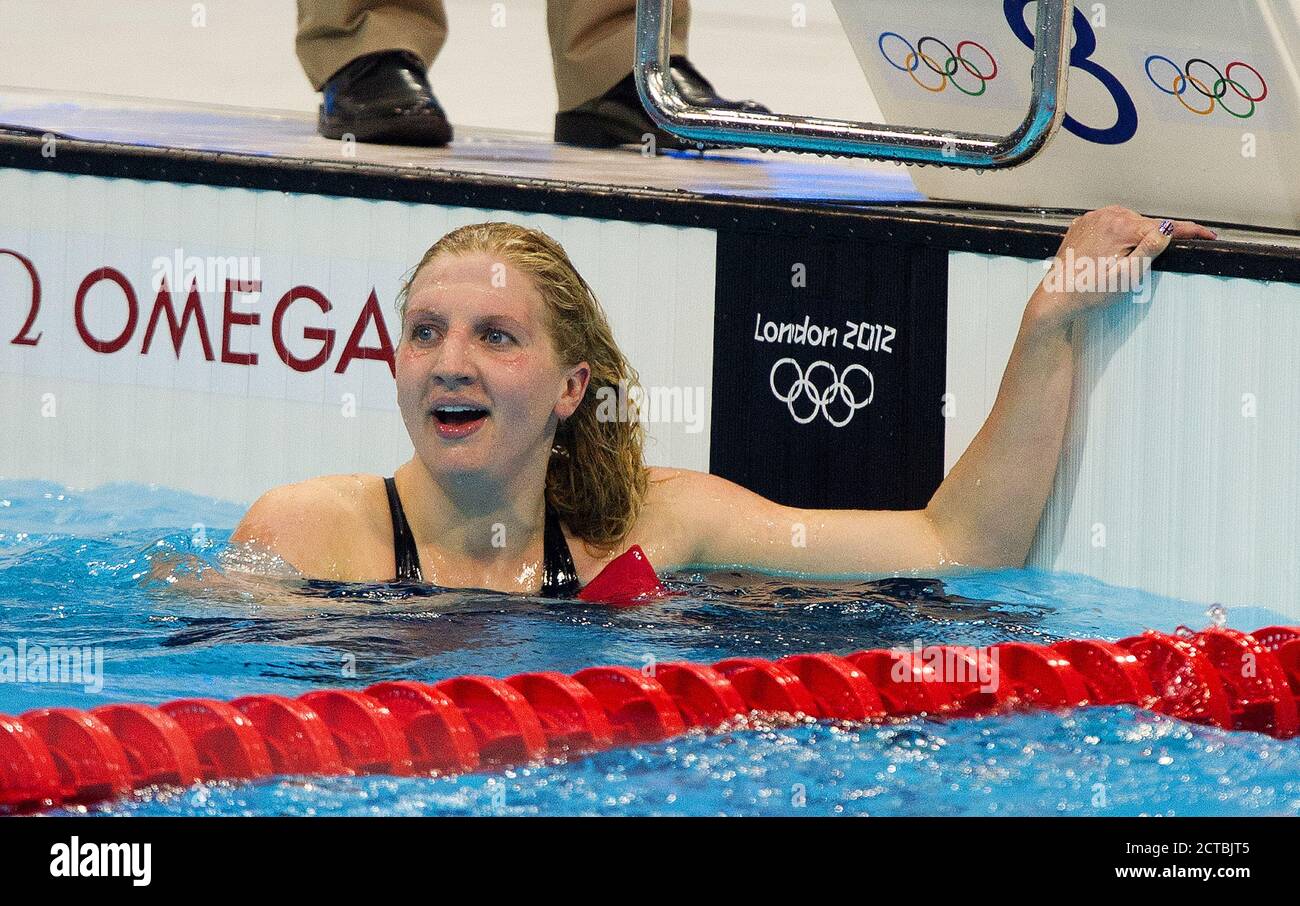 REBECCA ADLINGTON ON HER WAY TO THE BRONZE MEDAL IN THE 400m FREESTYLE ...