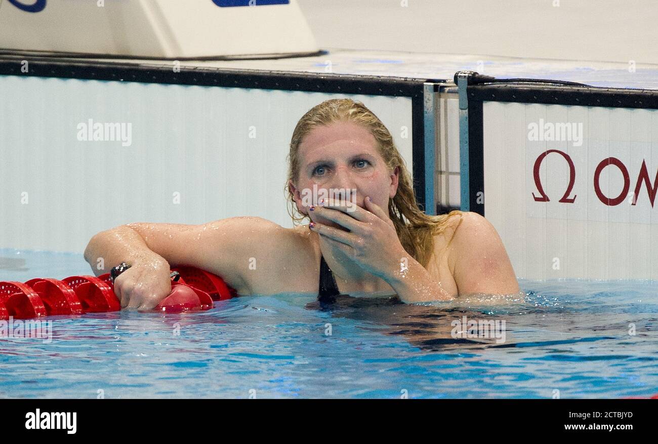 REBECCA ADLINGTON ON HER WAY TO THE BRONZE MEDAL IN THE 400m FREESTYLE ...
