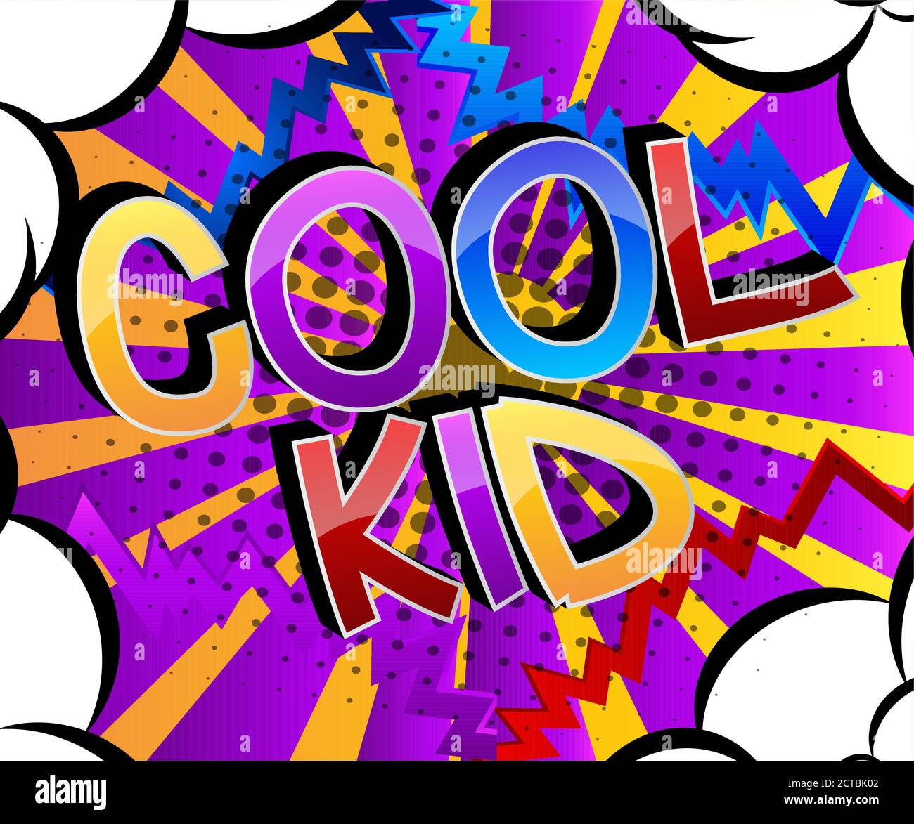 Cool Kid Comic book style cartoon words on abstract comics background ...