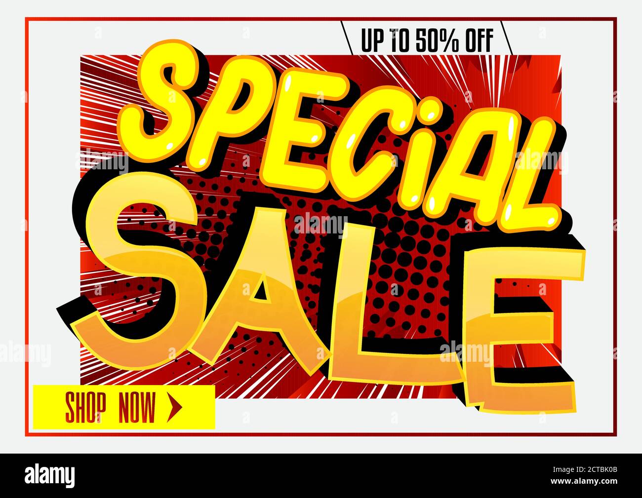 Comic book fashion sale social media post design. Cartoon colored ...