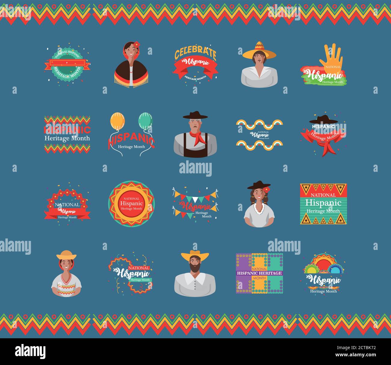 Different Hispanic Icons