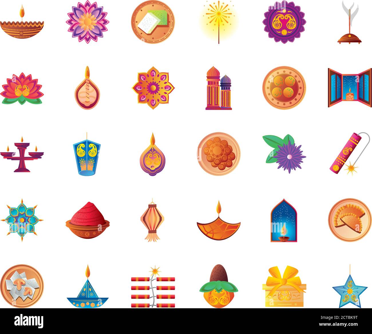 Diwali food candle Stock Vector Images - Alamy