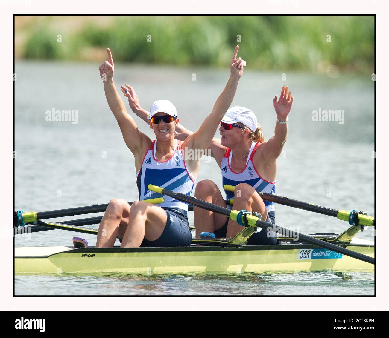 KATHERINE GRAINGER AND ANNA WATKINS CELEBRATE WINNING THE GOLD MEDAL IN ...