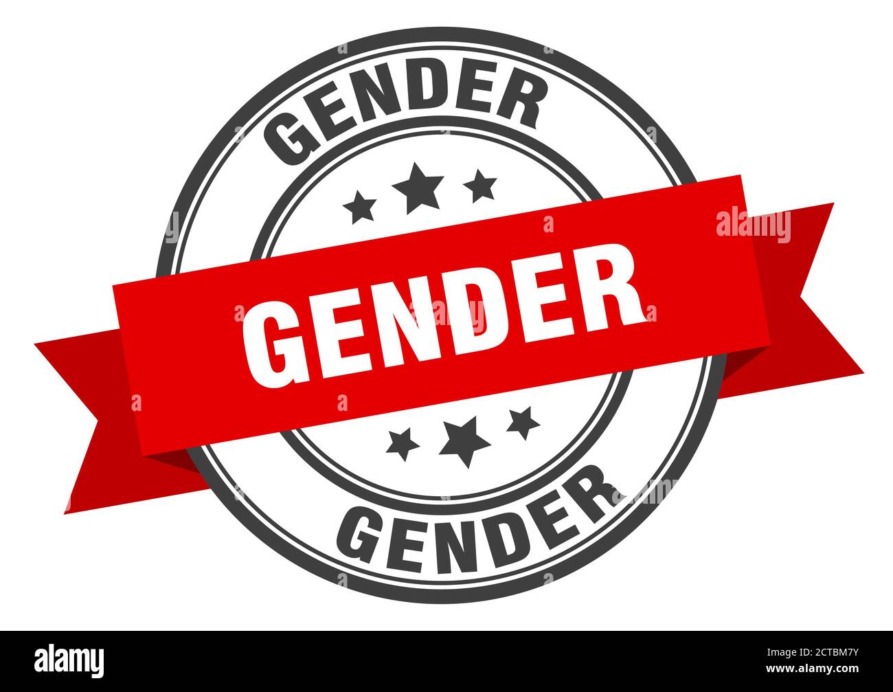 gender label sign. round stamp. ribbon. band Stock Vector Image & Art ...