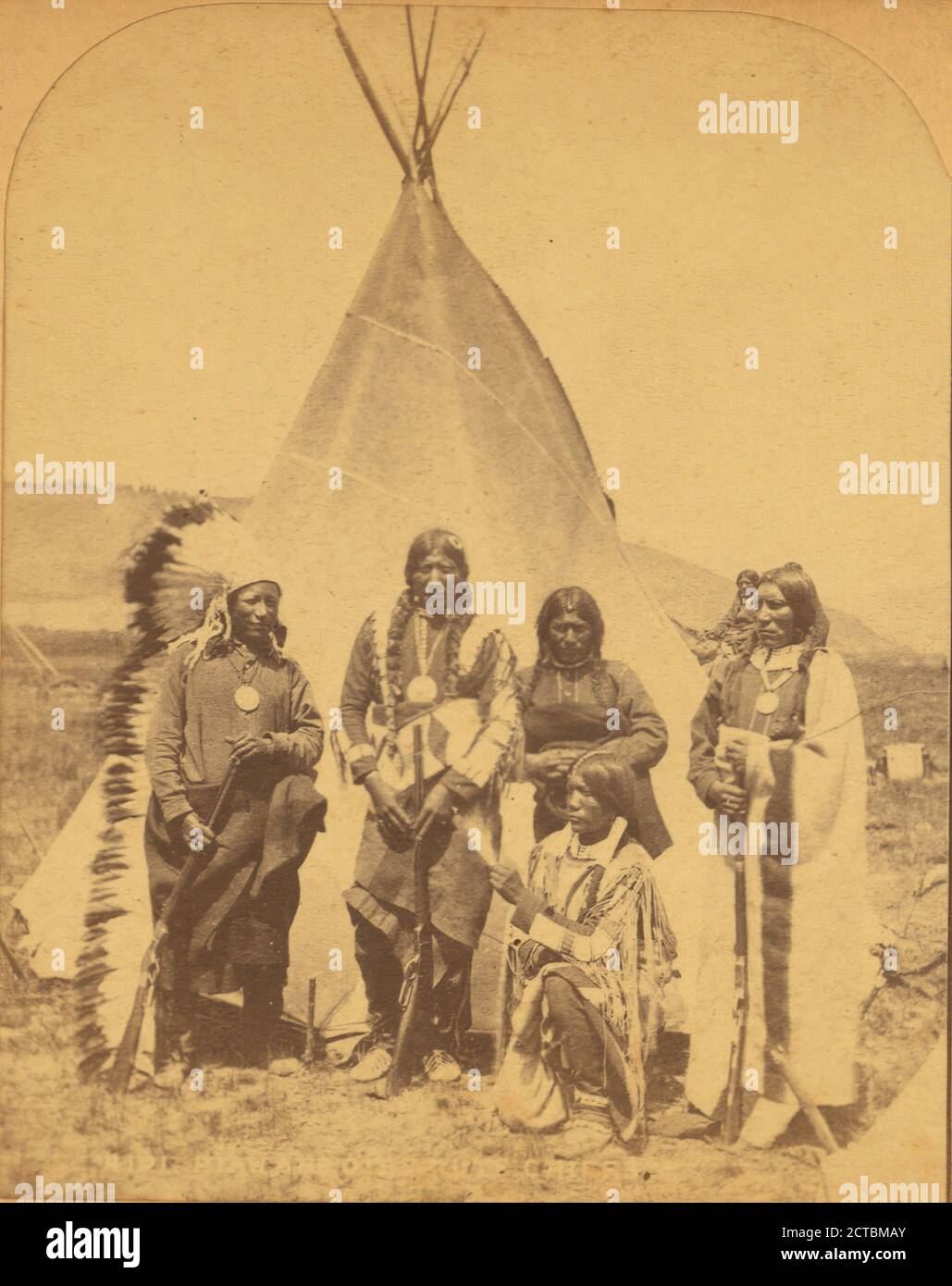 Ute chiefs., Jackson, William Henry (1843-1942 Stock Photo - Alamy