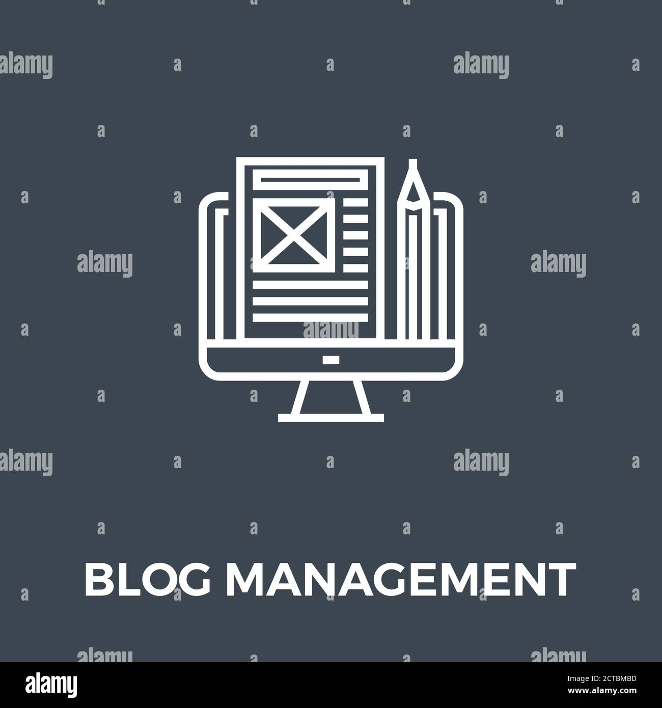 Blog Management Icon Stock Vector Image & Art - Alamy