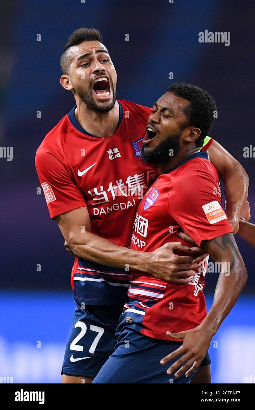 Suzhou, China's Jiangsu Province. 22nd Sep, 2020. Marcelo Cirino (R) of ...