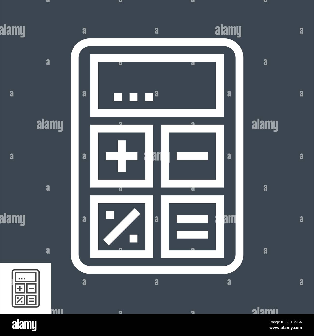 Calculator Thin Line Vector Icon Stock Vector Image & Art - Alamy