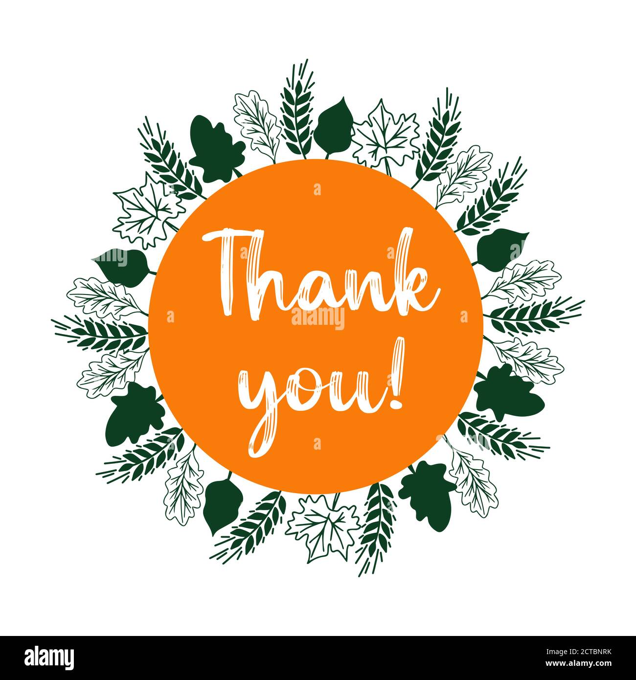 Hand sketched Thank You quote. Lettering for banner, flyer, poster, ad ...