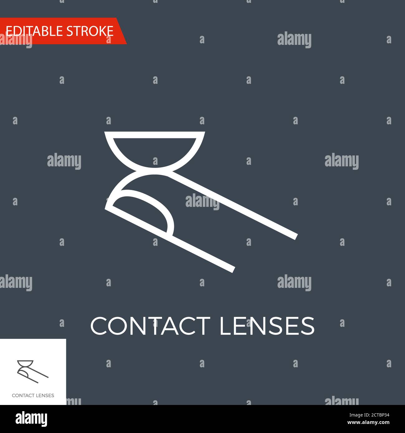 Contact lens illustration finger Stock Vector Images - Alamy