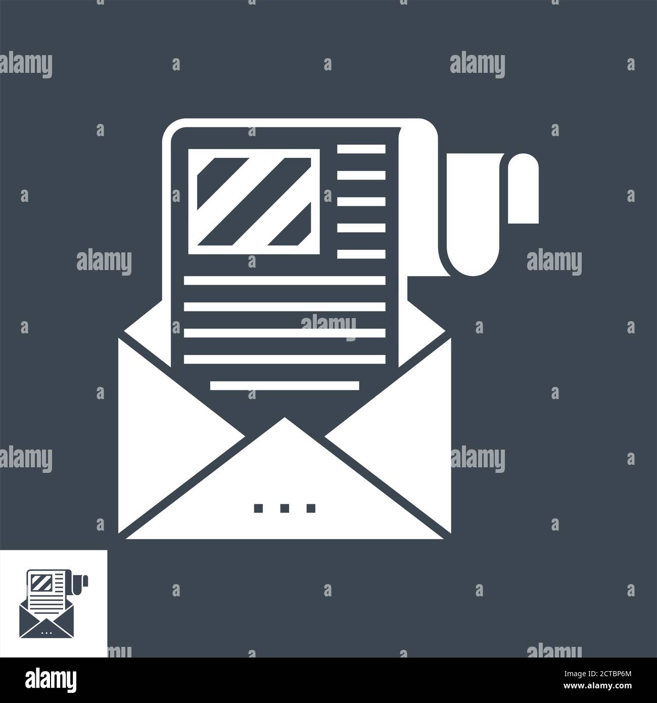Mail icon vector white app hi-res stock photography and images - Alamy