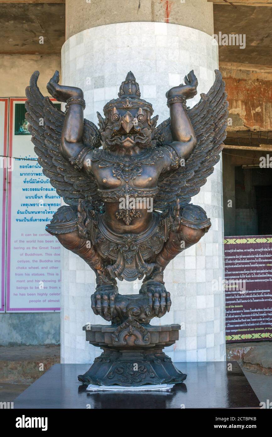 Phuket, Thailand - 28 February 2018: Garuda wooden statue near Big ...