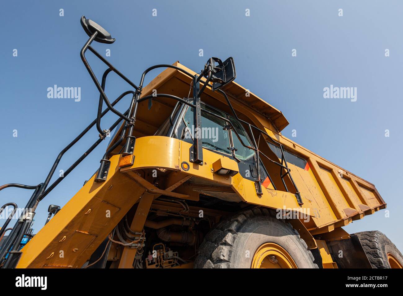 Low angle shot of an offroad dump truck Stock Photo - Alamy