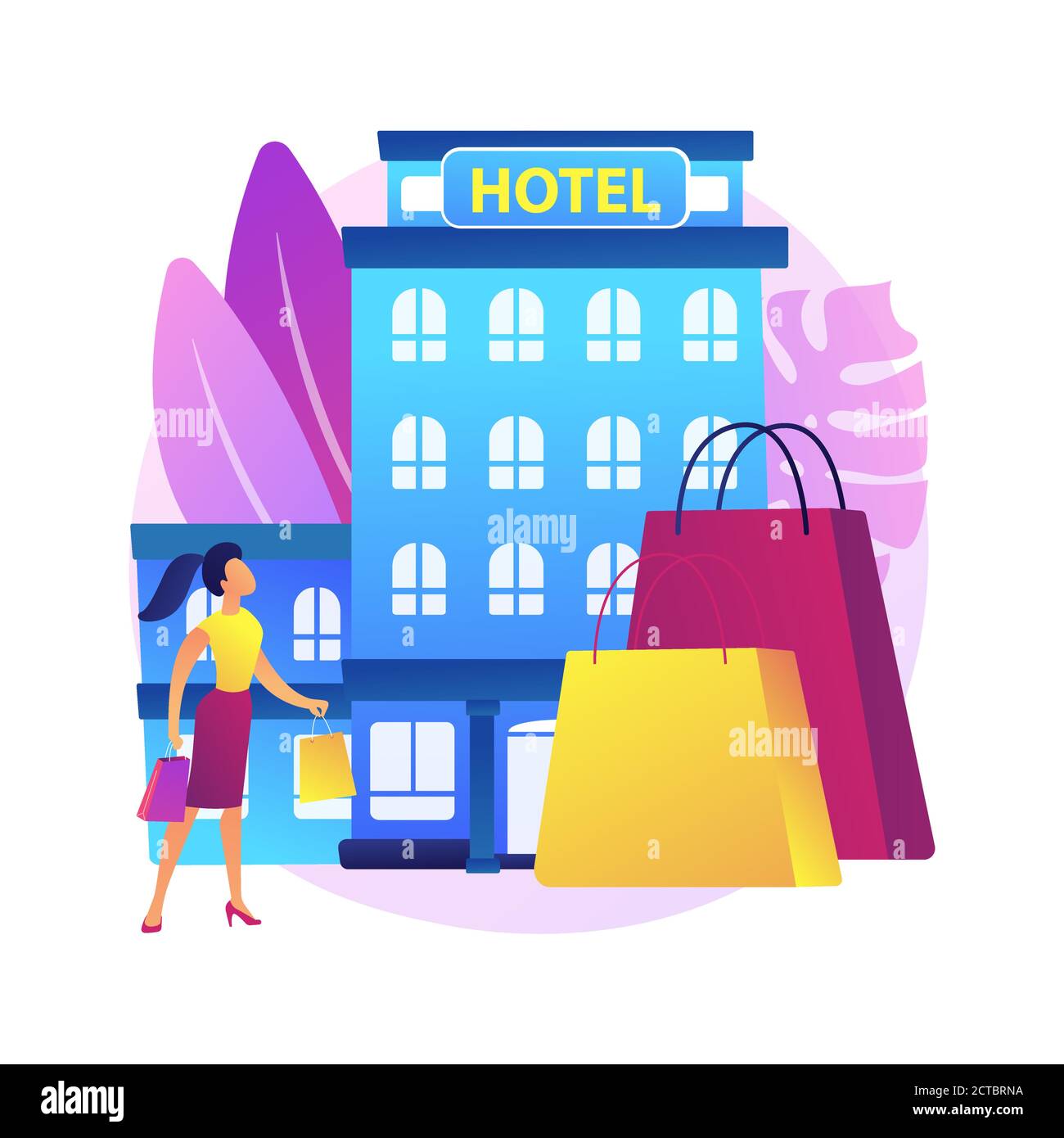 Boutique hotel abstract concept vector illustration Stock Vector Image ...