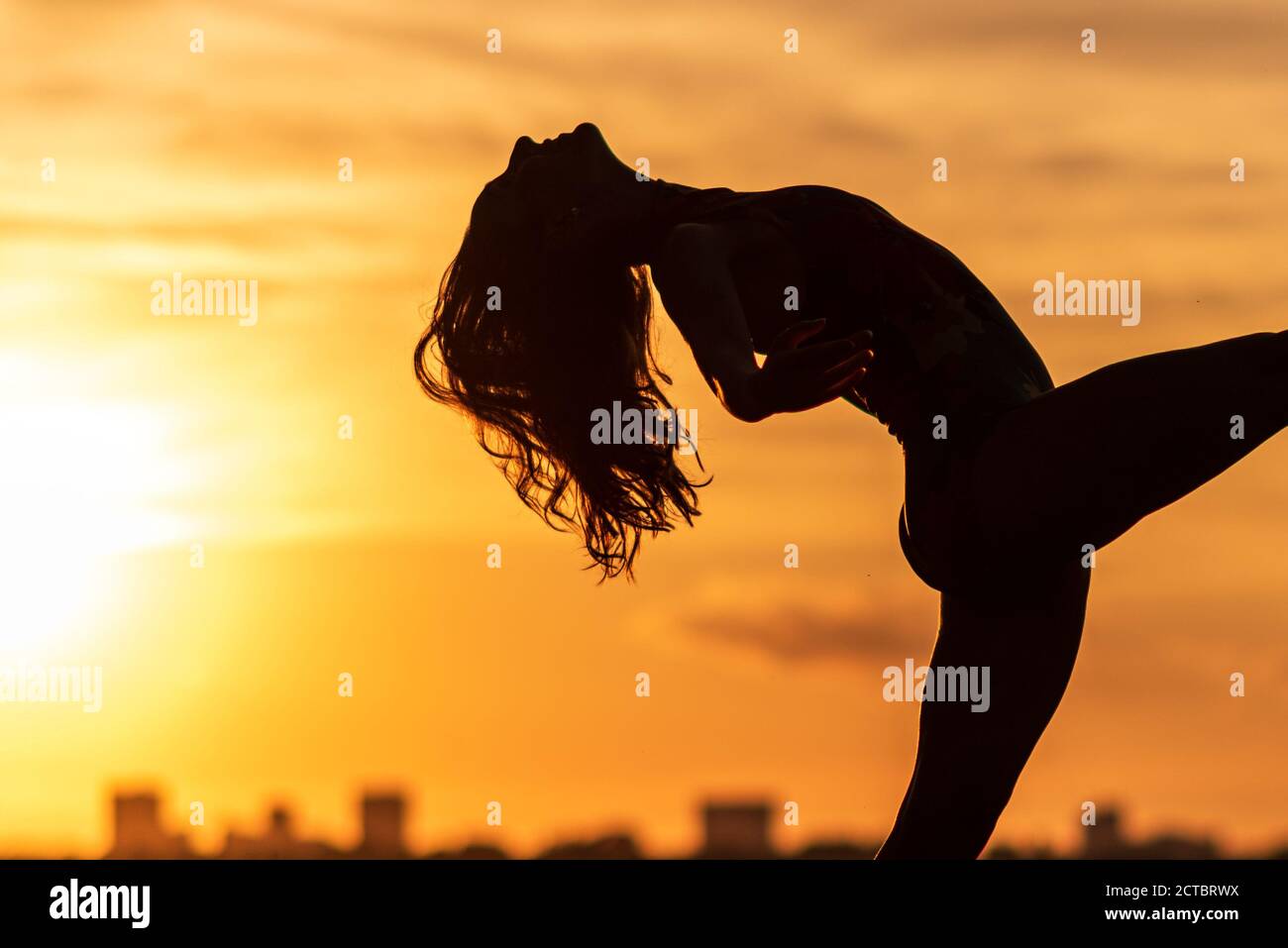 Dance Sunset Silhouettes