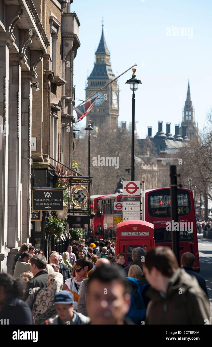 Busy street in the Whitehall area of London, England Stock Photo - Alamy