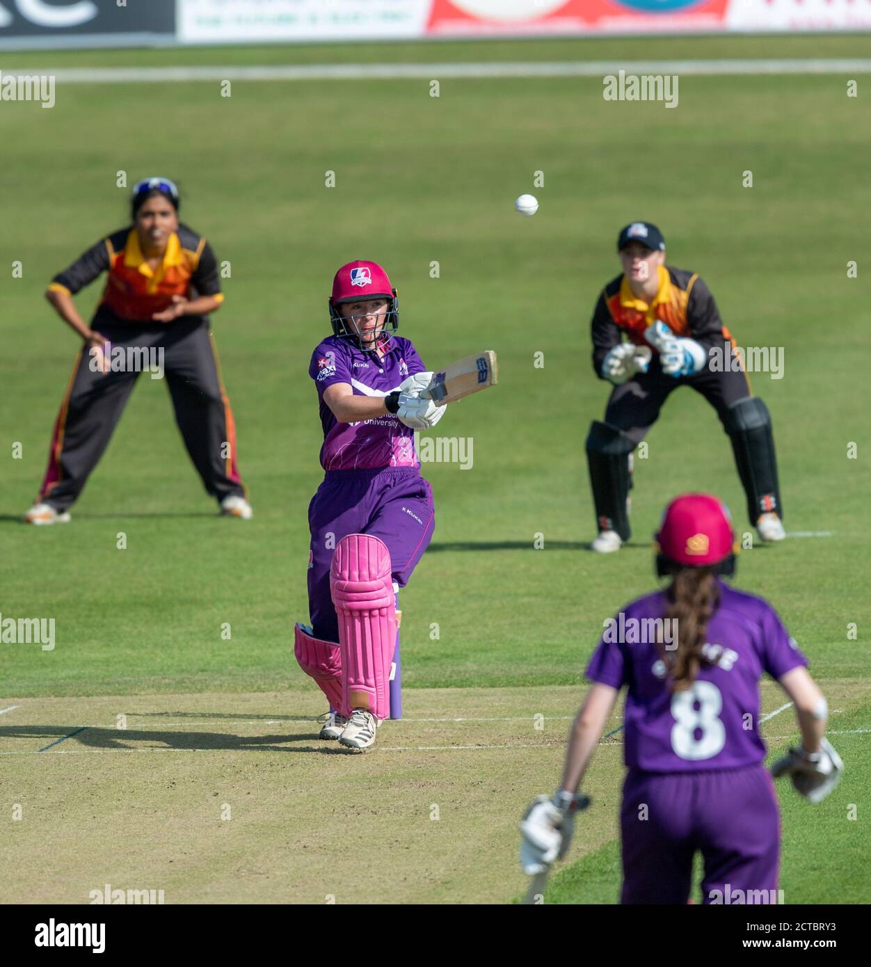 Lightning's Bethan Ellis batting against Central Sparks in a Rachael ...