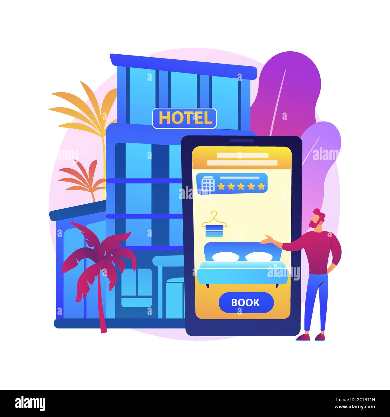 Online booking services abstract concept vector illustration Stock ...