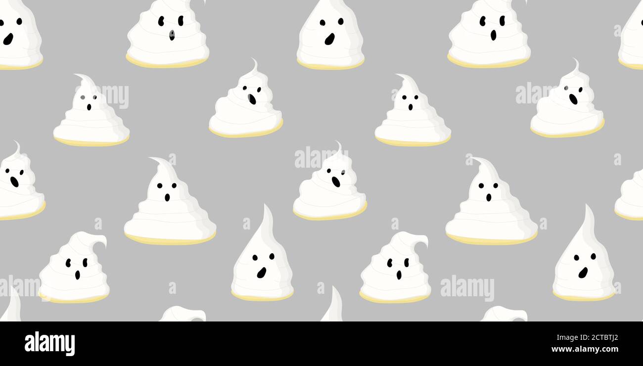 Wrapping paper design. Ghosts pattern seamless. Gray background ...