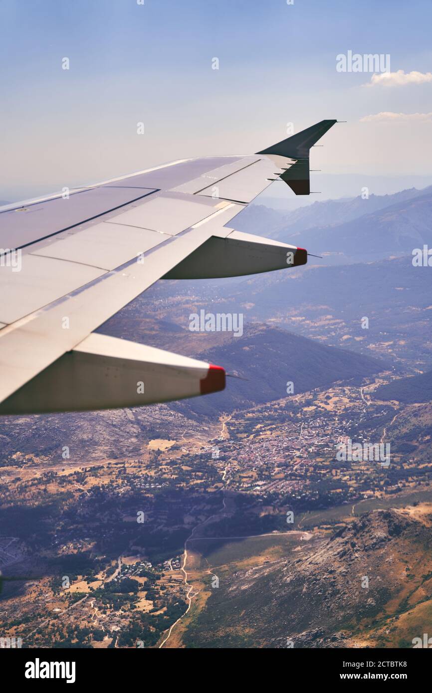 Vertical aerial shot from an airplane Stock Photo - Alamy
