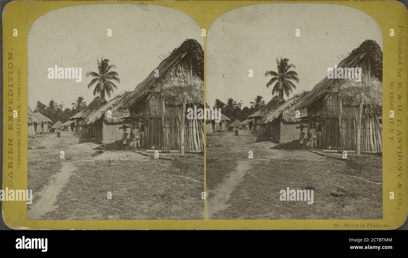 Street in Pinogana., still image, Stereographs, 1871 Stock Photo - Alamy