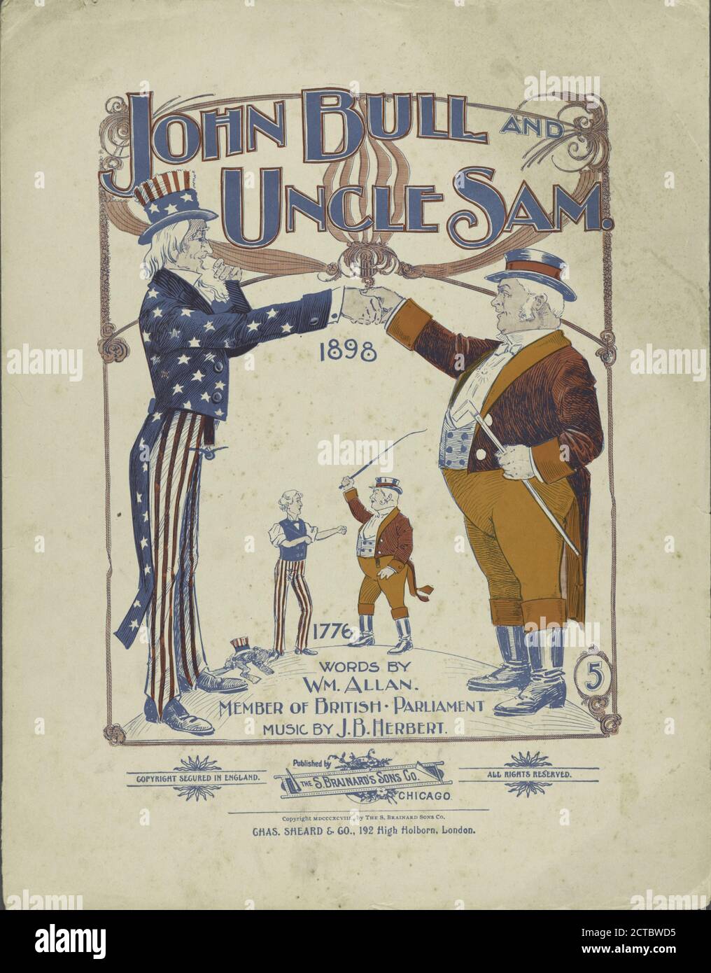 John Bull and Uncle Sam, notated music, Scores, 1898 - 1898, Allan ...