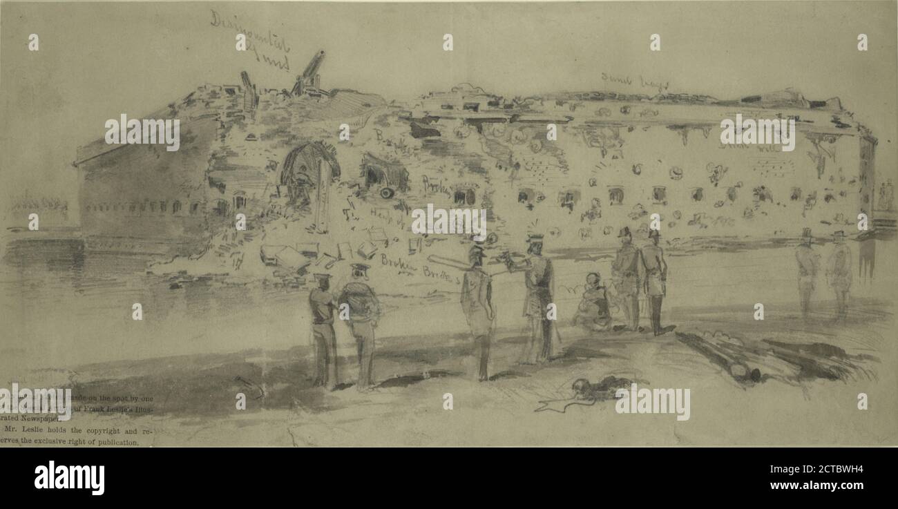 The bombardment of Fort Pulaski. April 11, 1862, still image, Sketches ...