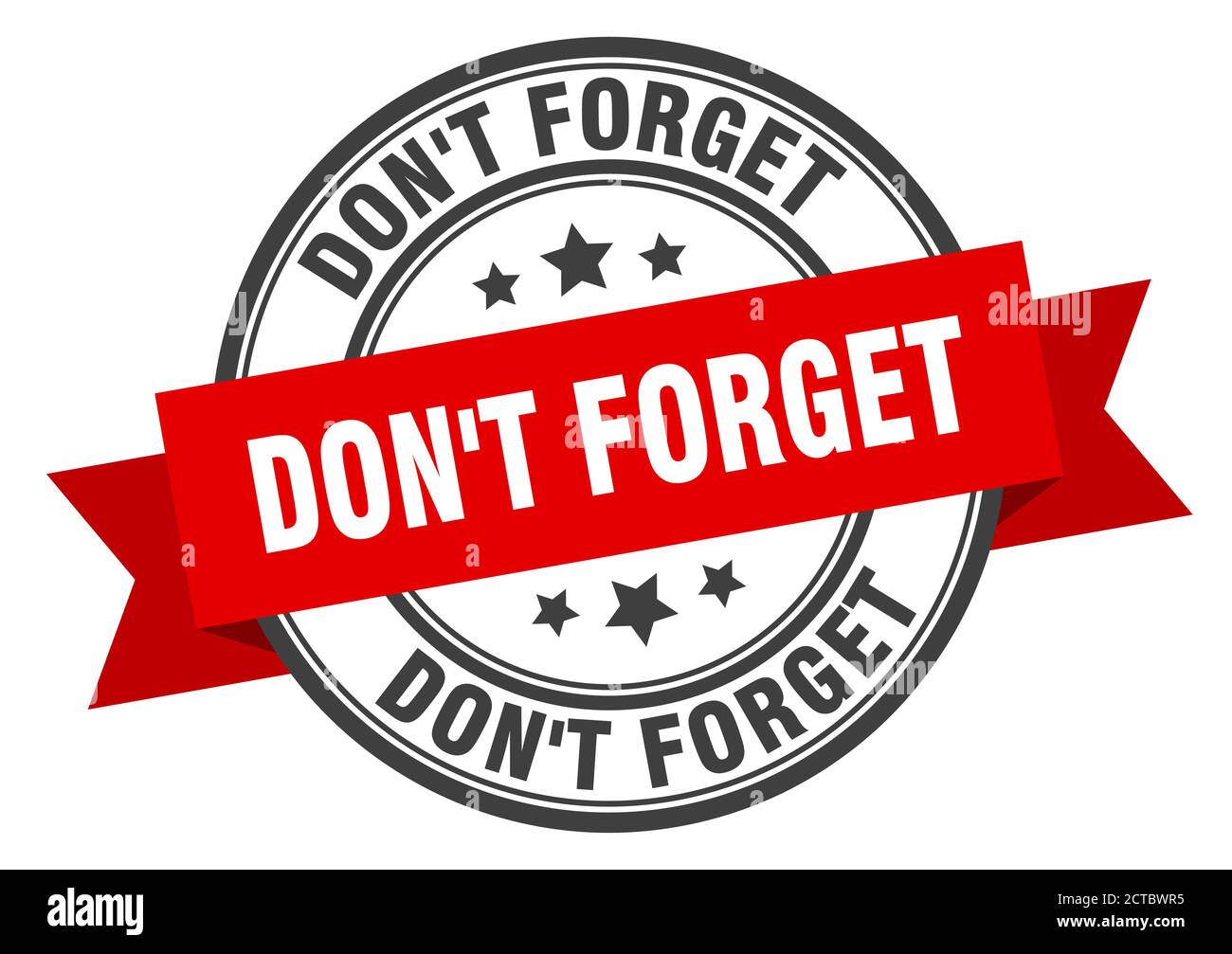 Dont forget to stamp Stock Vector Images - Alamy