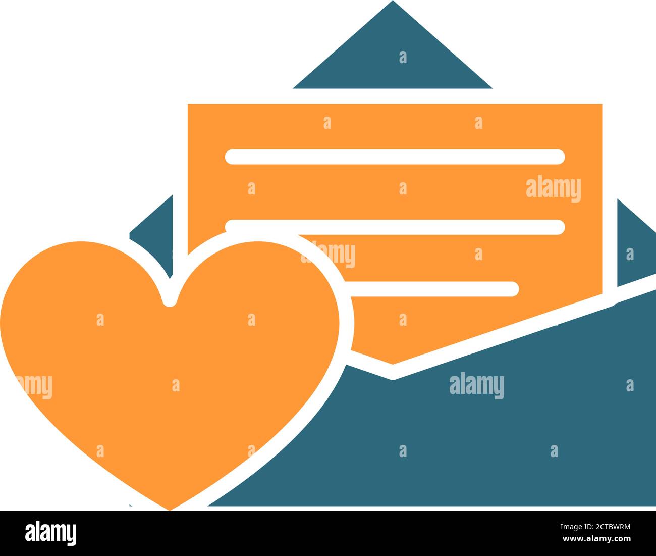 Feedback letter with heart colored icon. Customer satisfaction, user ...