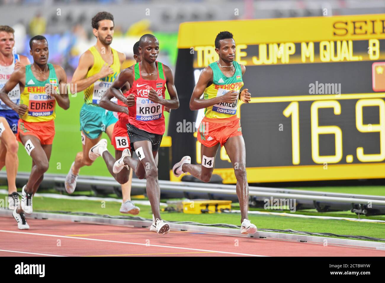 Selemon Barega (Ethiopia), Jacob Krop (Kenya), Muktar Edris (Ethiopia ...