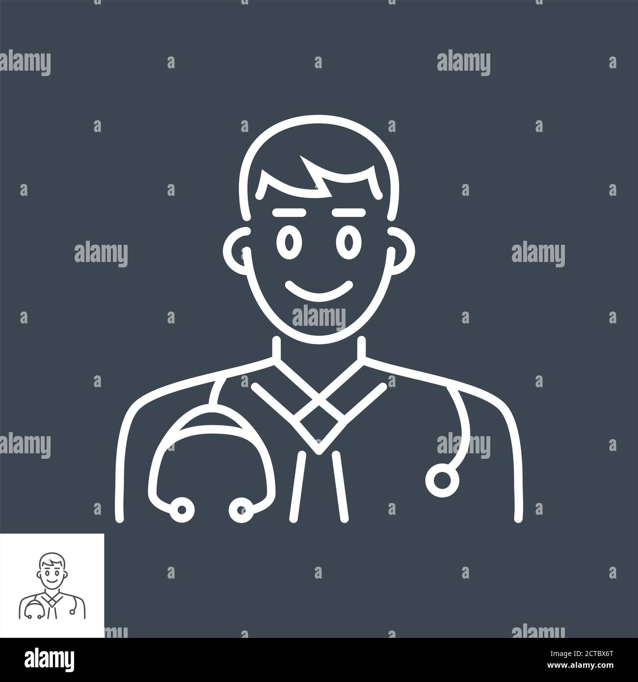 Doctor medical stethoscope thin Stock Vector Images - Alamy